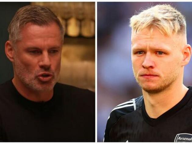 Jamie Carragher responds after Arsenal star Aaron Ramsdale's dad called him a 'disgrace'