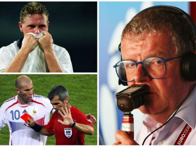 From Gascoigne's tears to Zidane's headbutt - five iconic John Motson ...
