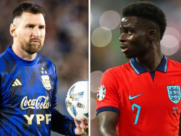 Bukayo Saka gets Lionel Messi and Mo Salah call as England held by Ukraine