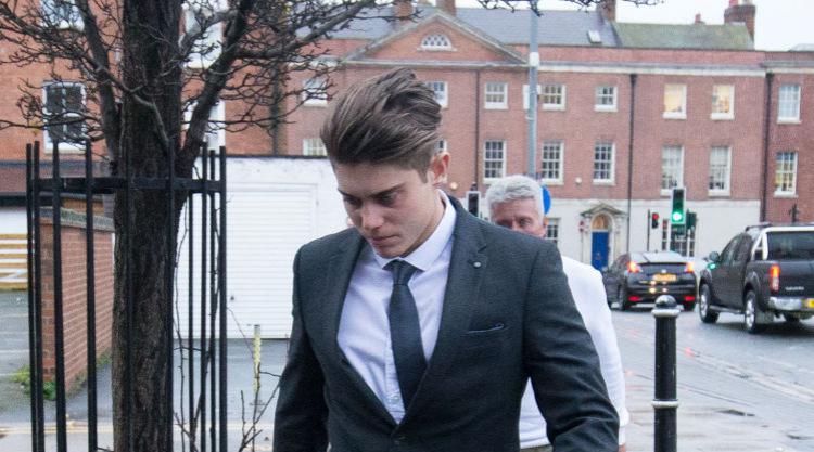 Alex Hepburn appears in court in 'rape' case
